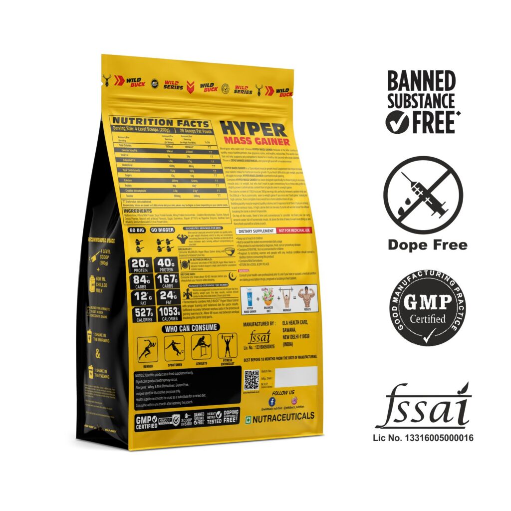 Hyper Mass Gainer (Chocolate Fudge) - Wildbucknutritions.com