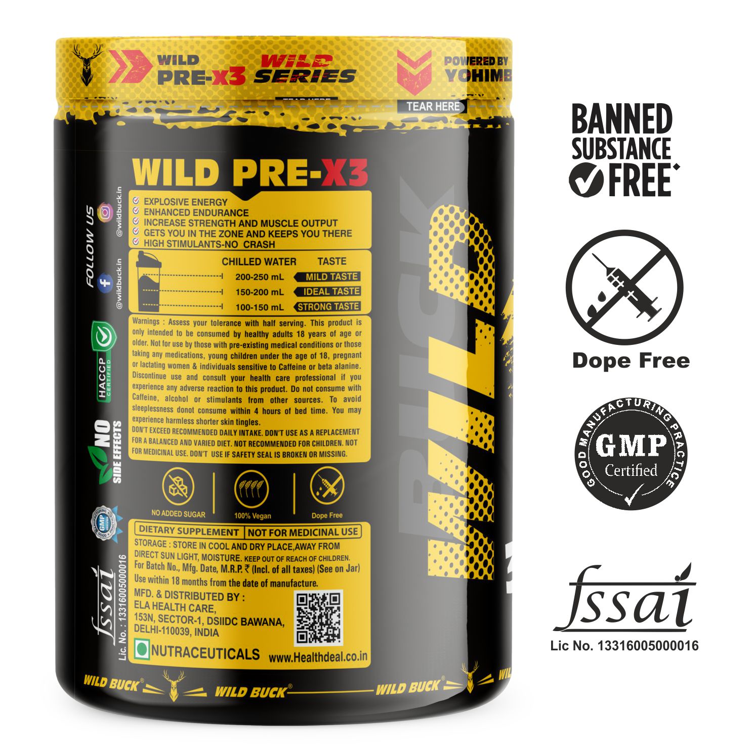 Wild Pre X3 Pre-Workout - Wildbucknutritions.com